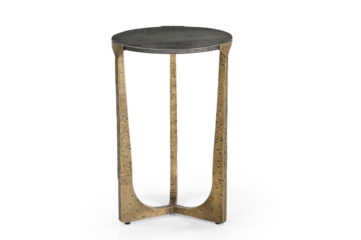 Amara - Accent Table - Bronze / Acid Wash Pewter — Abe Krasne Home ...